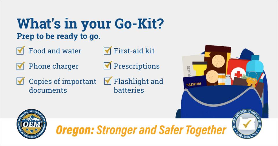 National Preparedness Month: building emergency kit | Linn County Oregon